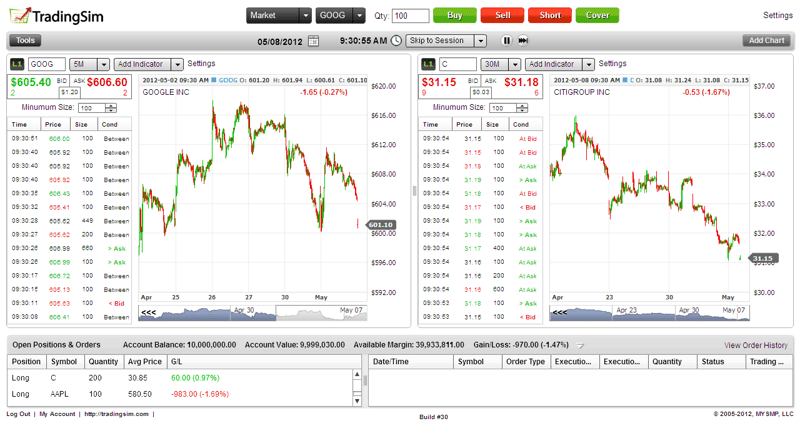 TradingSim Trading Simulator Features | TradingSim