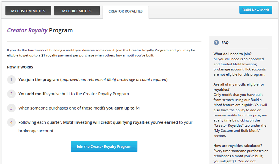 Creator Royalty Program – How to Make Money with Motifs