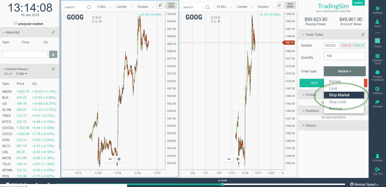 See How to Place Buy Stop Market Orders