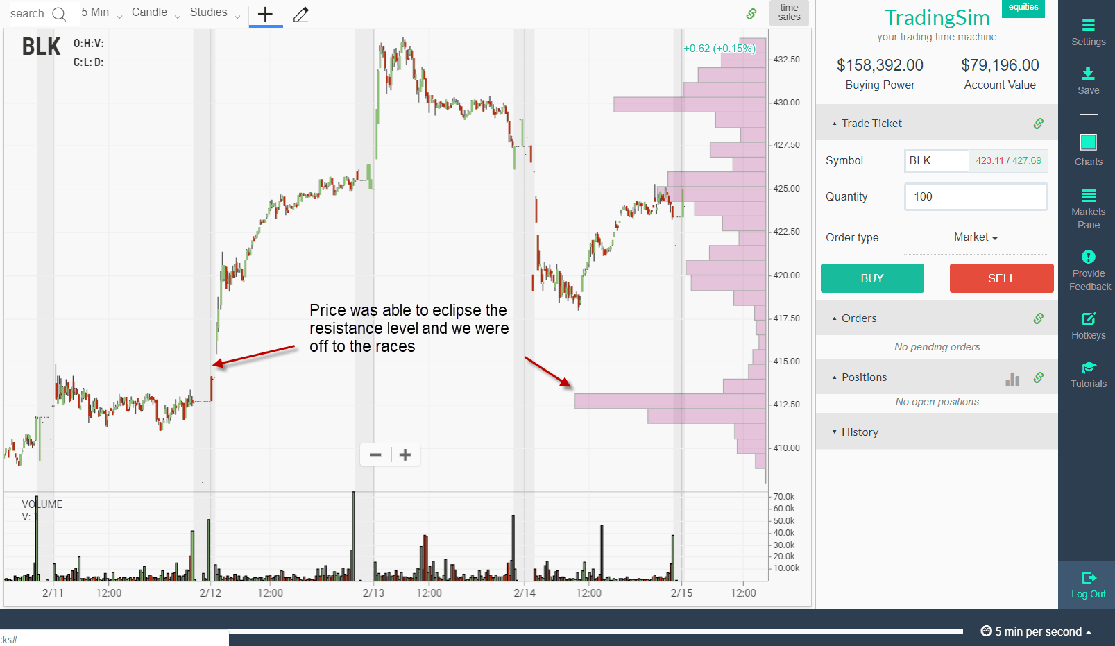 Learn How to Day Trade with Volume at Price | TradingSim